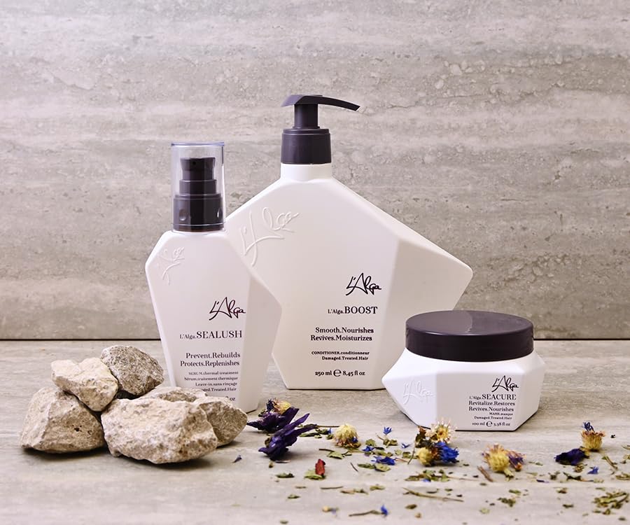 L'Alga Seaboost Hair Conditioner with LalgaNord5-Biocomplex, Biotin, and Vitamin B Complex to Balance and Improve Scalp Circulation