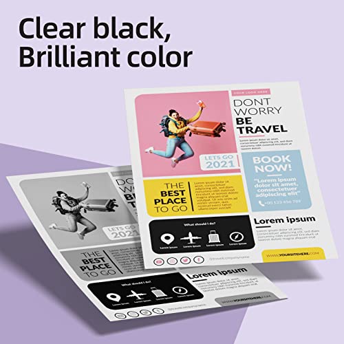 Printer Ink 74 75 Replacement for 74 75 Ink Cartridges Combo Pack Fit for PhotoSmart C4280 C5280 C4480 C4250 DeskJet D4360 D4260 OfficeJet J5780 Printers (1 Black & 1 Color, 2-Pack)