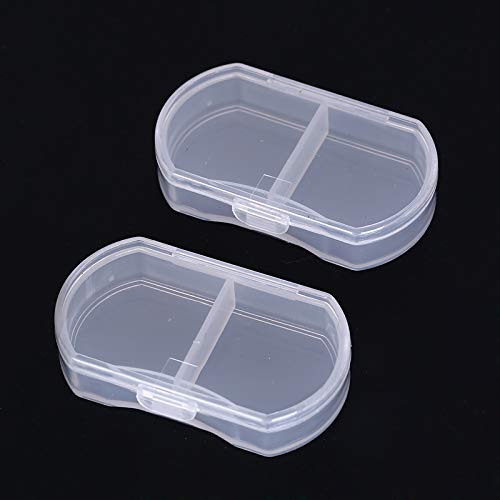 Fishing Tackle Boxes 2Slots Adjustable Plastic Fishing Lure Hook Tackle Box Storage Case Organizer Fish Tool Box Fishing Accessories (2pcs)