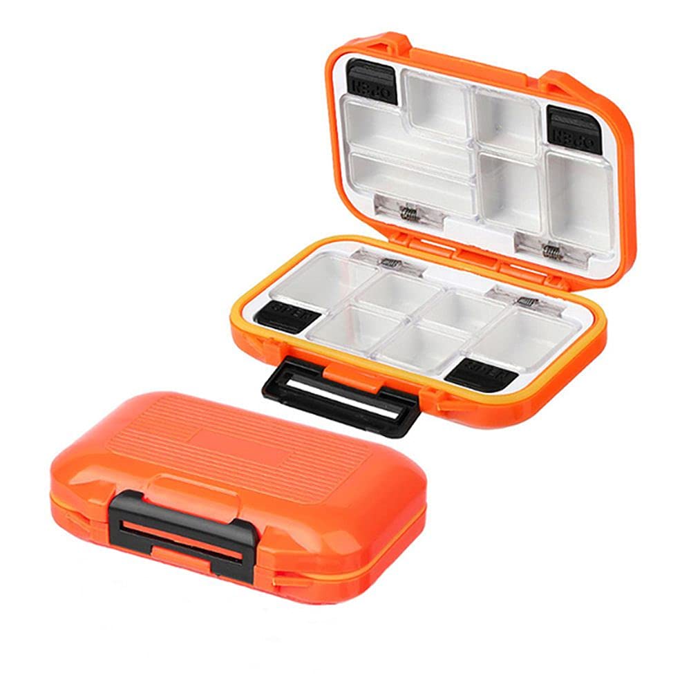 Fishing Tackle Box Fishing Accessories Multifunctional Opening and Closing Bait Box Bait Accessory Box(S,Orange)