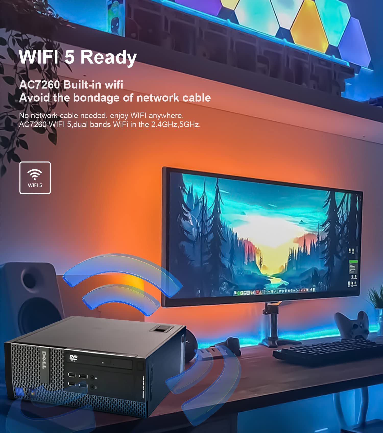 Dell OptiPlex 9010 Tower Computers PC and 24 Inch Monitor Bundle,Intel i7 3.4GHz, 32GB Ram New 512GB SSD,Intel AC7260 Built WiFi Bluetooth,Refurbished Desktop Computers,Windows 10 Pro (Renewed)