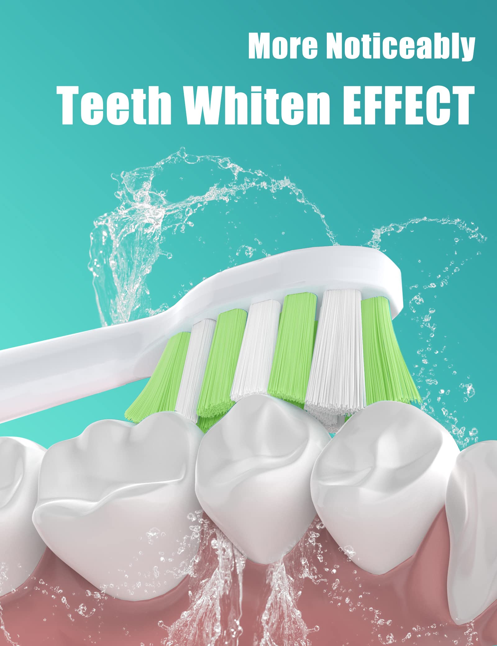 Futulkyus Toothbrush Replacement Heads for Philips Sonicare DiamondClean C2 C1 G2 W Plaque Control Gum Health 4100 5100 Simply Clean 1 2 Series Snap on Electric Brush Head, 8 Pack