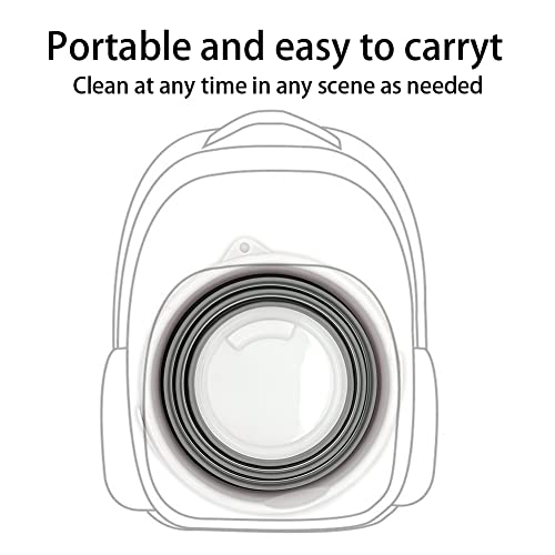 Multifunctional Collapsible Water Bucket, Space Saving, Lightweight Collapsible Water Container 2.6 gallons (10 liters), Suitable for Family Life, Camping, car wash