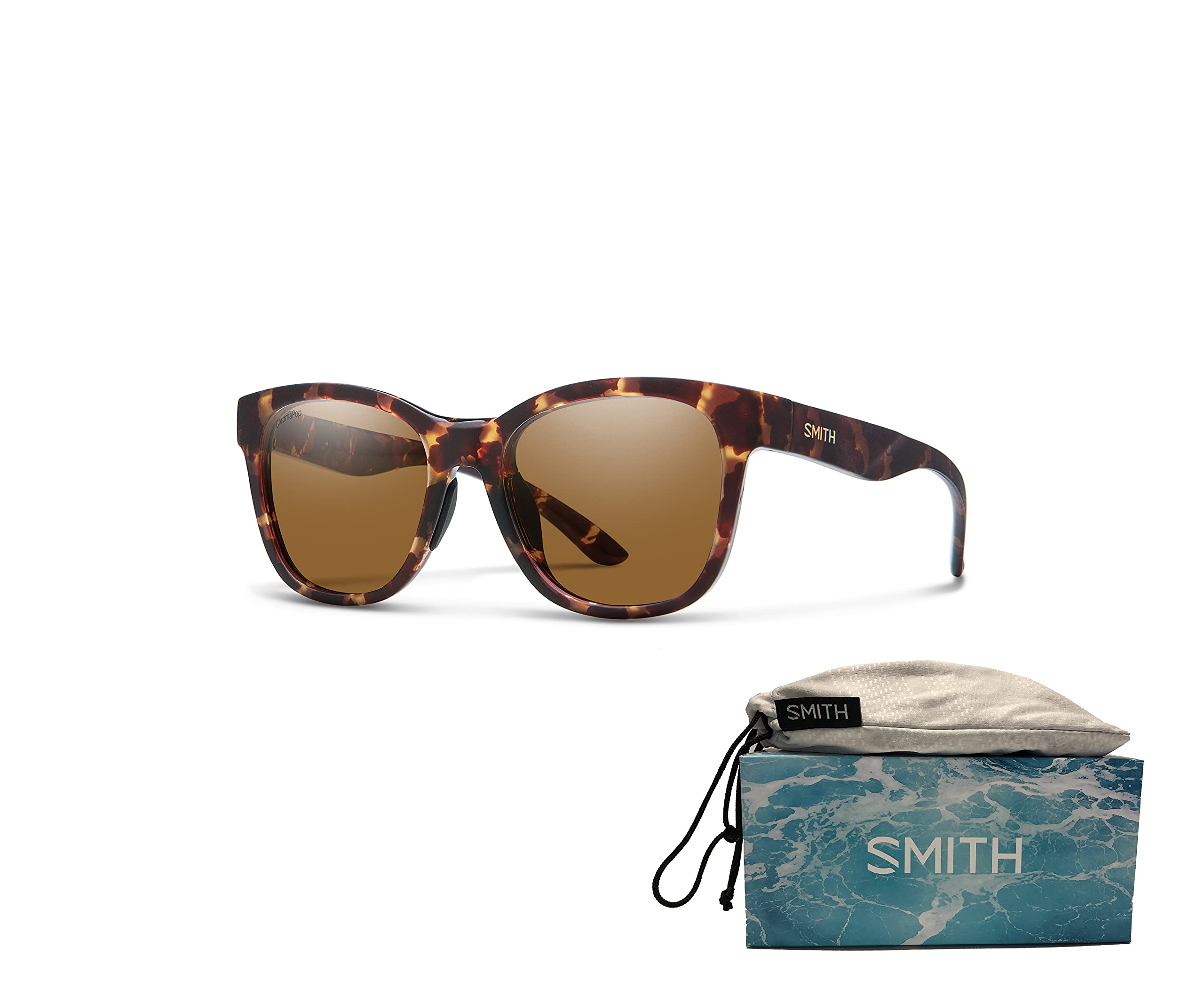 Designer iWear,CaperS 0RZUL5 53MM Dark Havana Brown Chromapop Polarized Brown Rectangle Sunglasses for Women + FREE Complimentary Eyewear Kit