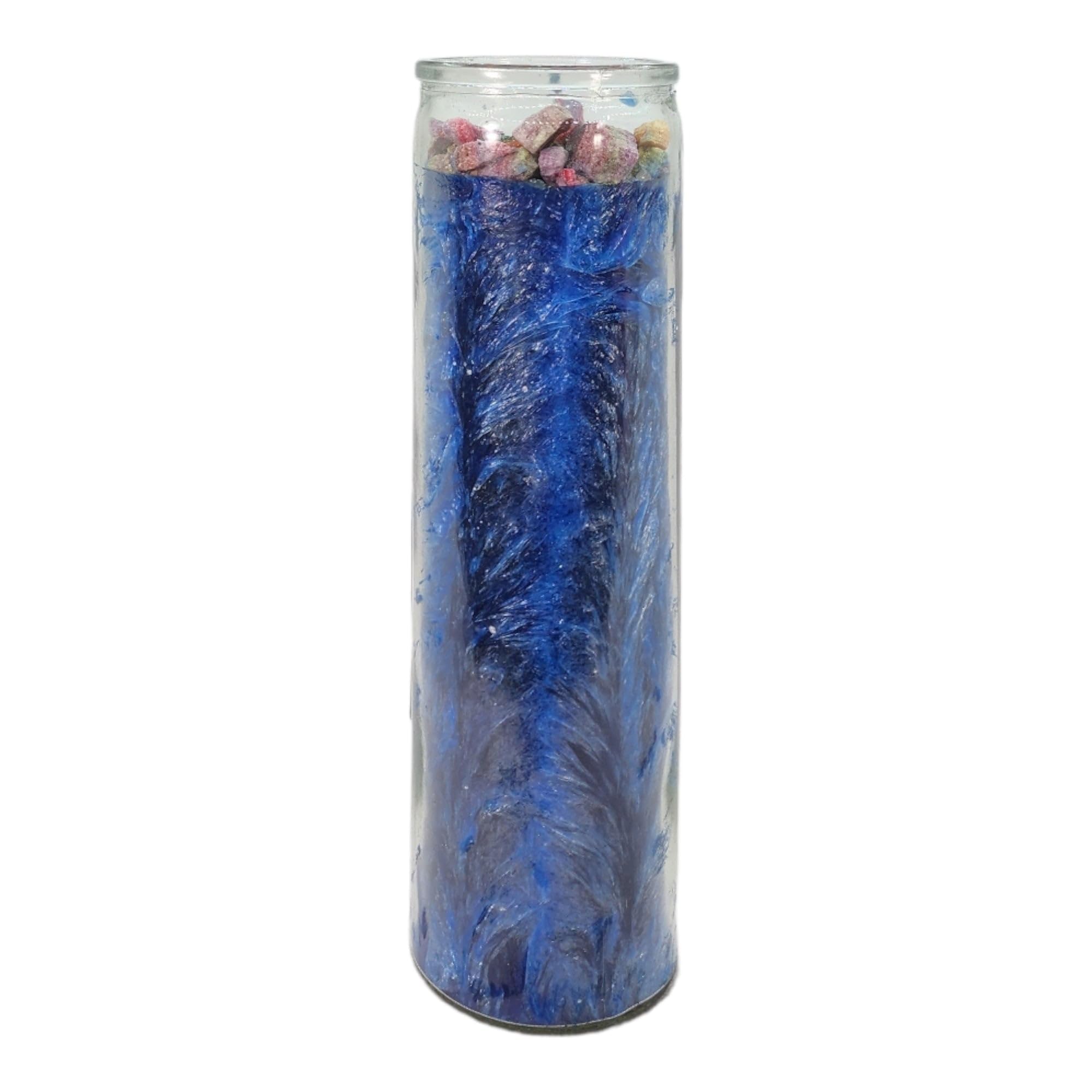 Protection 7 METALE-Palm Wax Spiritual Intention Spell Candle-[Blue] | Vela CASA ESOTERICA PERFUMADA- (PROTECCTION)