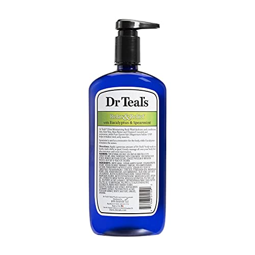 Dr. Teal's Ultra Moisturizing Body Wash, Eucalyptus Spearmint, 24 Fluid Ounce ( Packaging may vary )