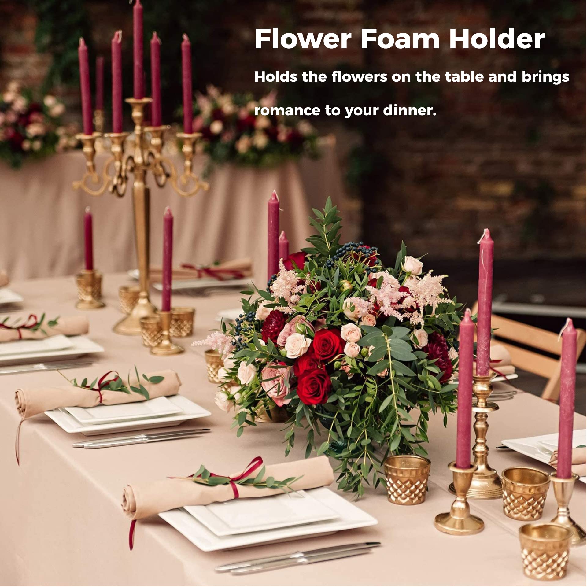 Floral Foam Cage, 4 Pcs Foam Holder for Fresh Flowers Artificial Flowers, Light Floral Foam Holders for Flower Arrangement Party Wedding Dinner Decorations(Retangle)