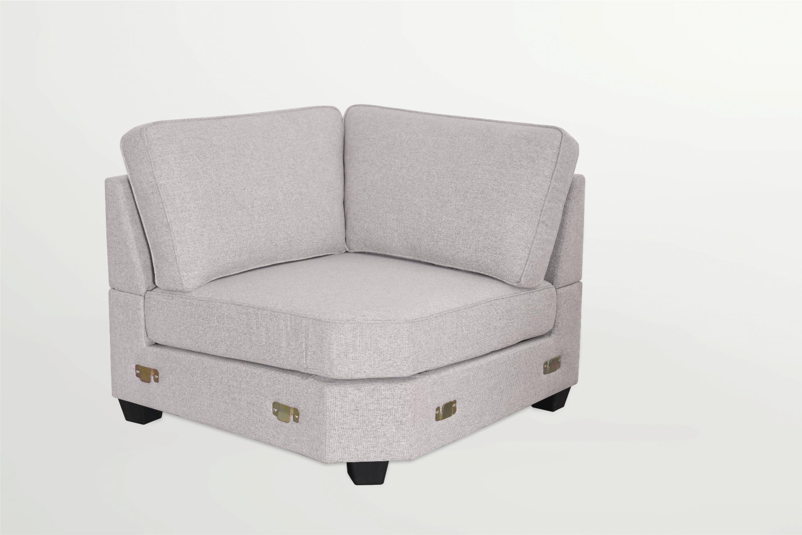 Legend Vansen Fabric Flexible Combination Module Reversible U Shaped Sofa for Living Room, Grey Sectional