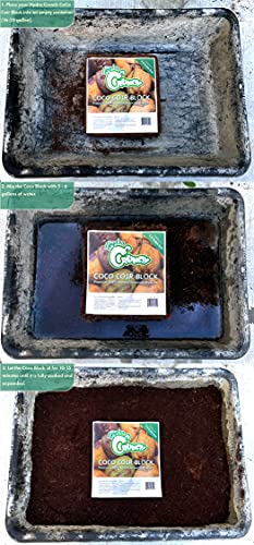 Hydro Crunch CB801-2PK Coco Coir Block 2.5 Cubic Ft Block (2-Pack), Brown