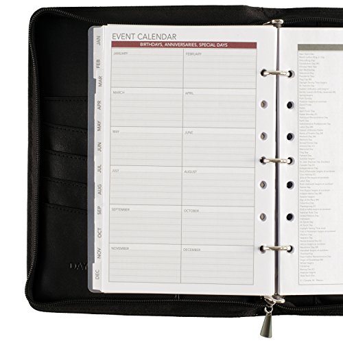 Day Runner Undated Loose-Leaf Starter Set, Slim Profile, 5.5 x 8.5 Inch Page Size, Color May Vary (206-0286)
