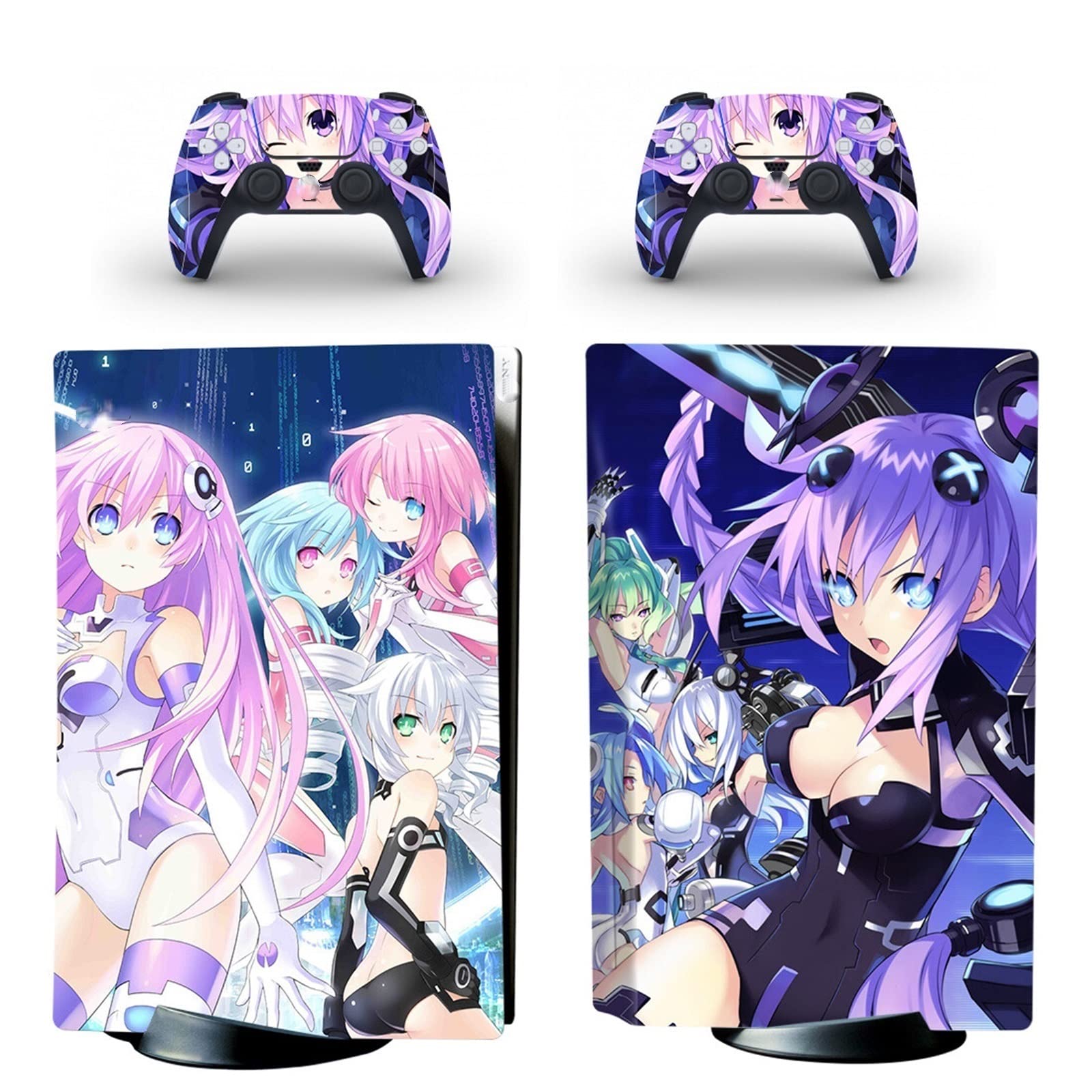 FXCON for PS5 Skin Disc Edition Anime Console and Controller Vinyl Cover Skins Wraps for PS5 Disc Version 31302 Bubble Free