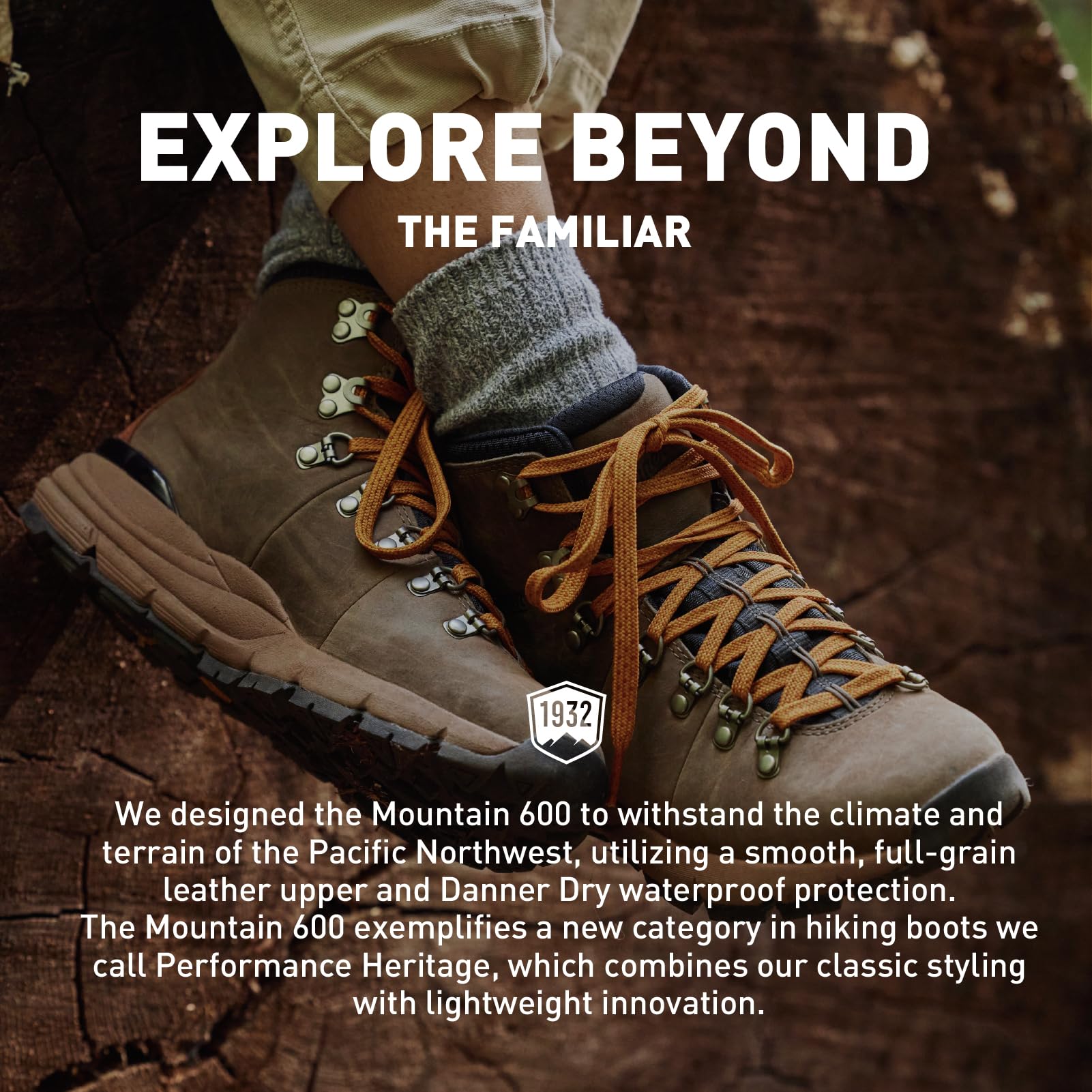 Danner Mountain 600 Hiking Boots for Women - Waterproof, Durable Suede Upper, Breathable Lining, Triple-Density Footbed & Vibram Traction Outsole, Saddle Tan - 6.5 M