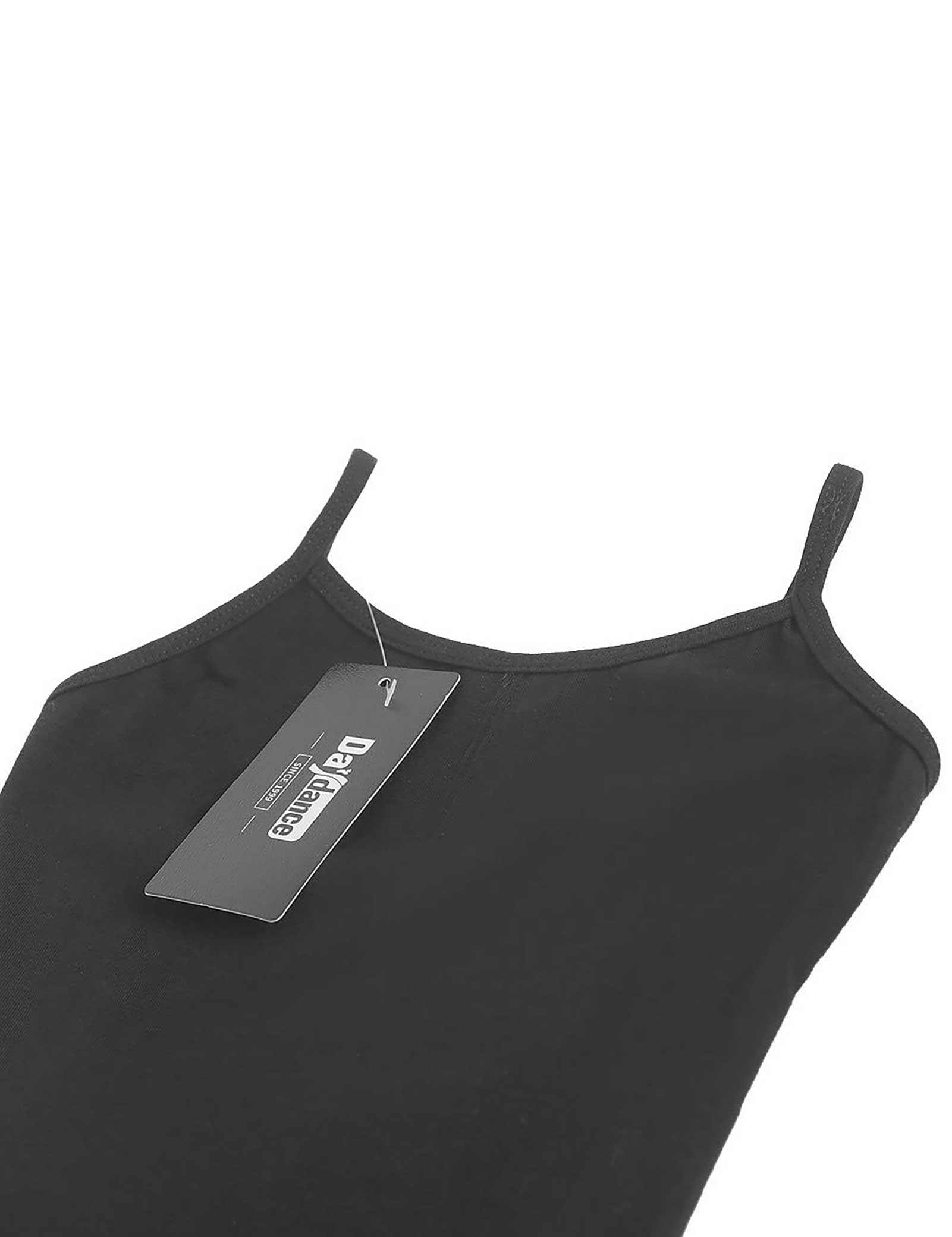 Daydance Black Dance Leotards for Girls, Short Sleeve Camisole Ballet Dress