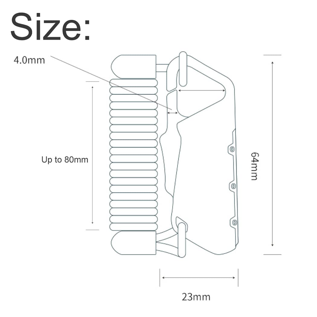 DaZhan 3-Digit Combination Cable Lock for Bicycle Motorcycle Helmet, Mini Code Lock with Scalable Steel Wire for Outdoor Sport Silver 1Pc/Set