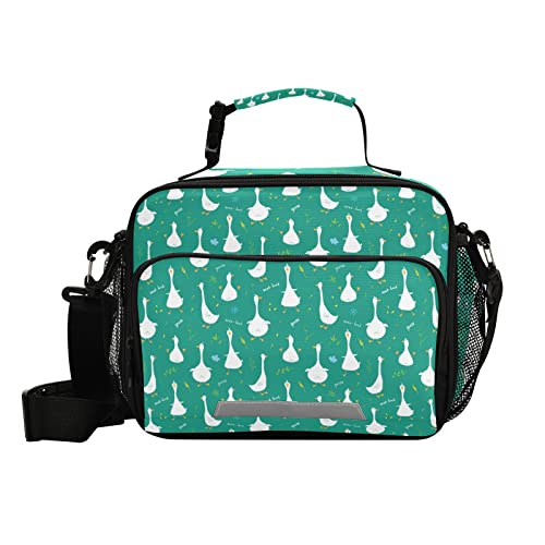 Glaphy Cute Goose Farm Animals Lunch Bag, Cooler Lunch Box Insulated Lunch Tote Bags Food Container for Men Women Kids