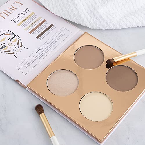 ELLEN TRACY Contour Palette, Full Coverage, Highlight, Illuminate, Light Contour and Dark Contour, Contour Makeup Palette for Women and Girls