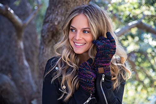 Funky Junque Lined Texting Gloves: 4-TONE Kaleidoscope #32