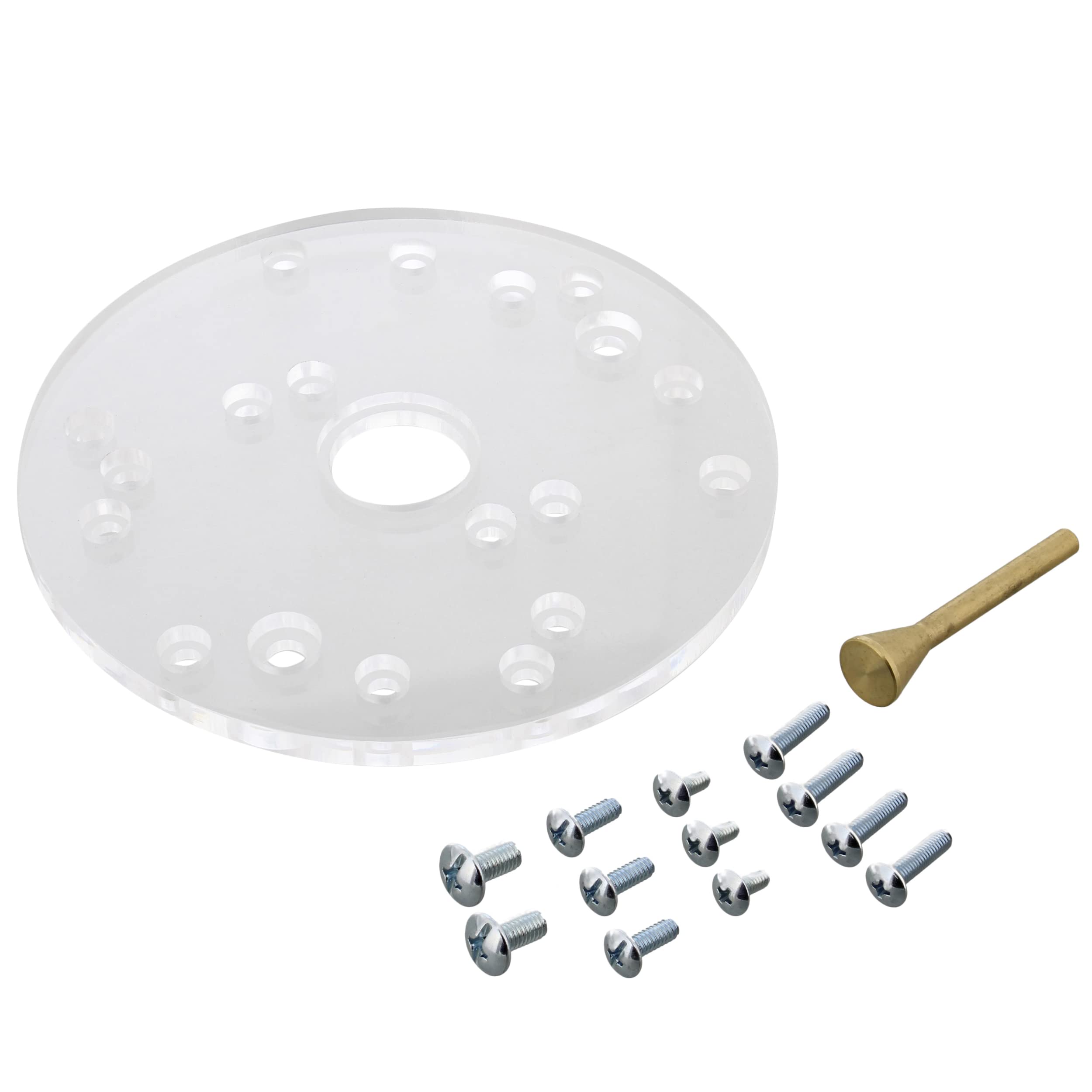 DCT Universal 6.5in Acrylic Router Table Base Plate Mount for Ryobi, Bosch, Makita, Hitachi, Dewalt