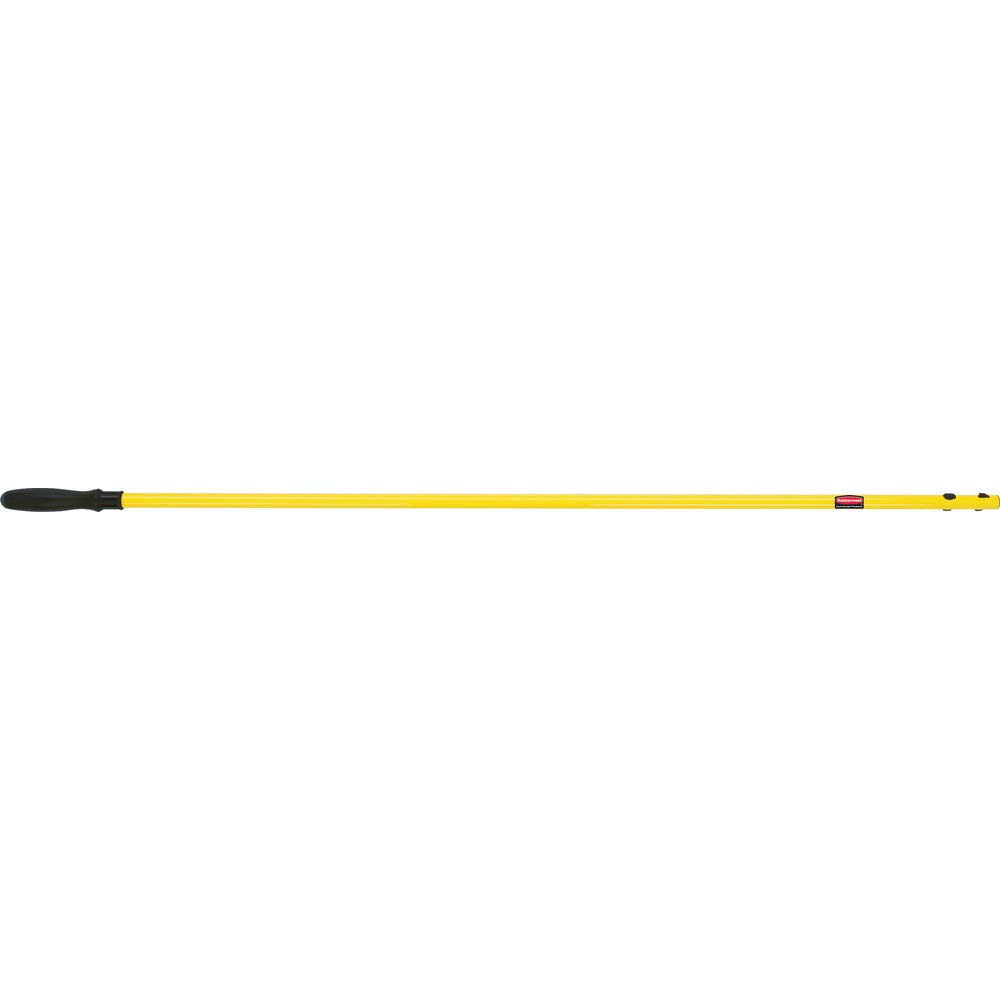 Rubbermaid Commercial Products HYGEN Quick-Connect Straight Handle/Stick, 58 inch, Yellow, Lightweight for Janitorial/Professional/Industrial Microfiber Floor Cleaning and Mopping
