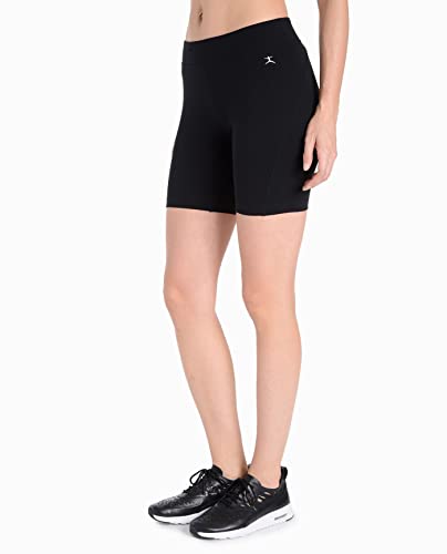 Danskin Women's Essentials Seven Inch Bike Short, Black, Large