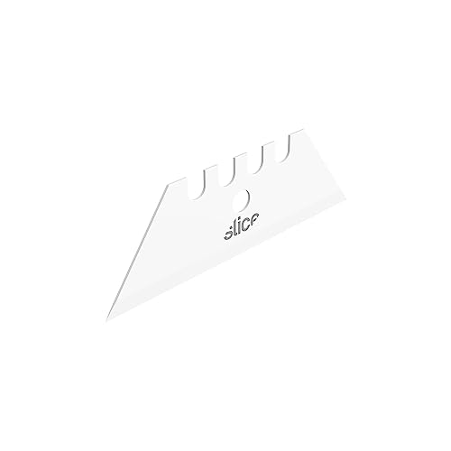 Slice 10525 Ceramic Utility Blades (Pointed Tip), True Safety Blades, Finger Friendly, Safe to Touch, 11x Longer Lasting Than Metal, Double-Sided Blades Extend Blade Life, Never Rusts (2 Blades)