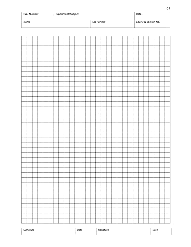 Student Lab Notebook (50 duplicate page sets): perforated carbonless sheets with smooth coil spiral binding