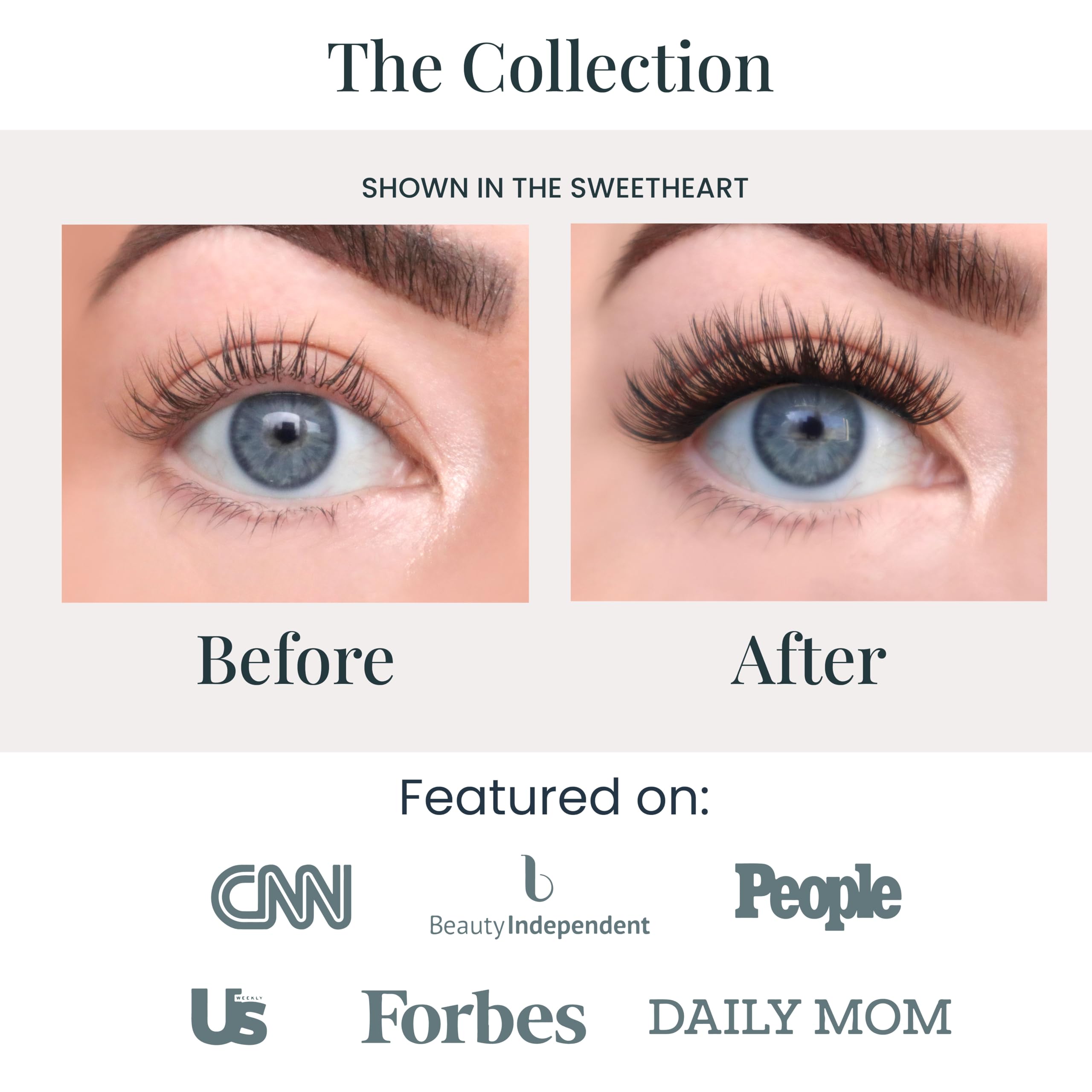 Flutterhabit The Flirt Bold Volume Lashes, DIY Lash Extensions, Fluffy Lash Clusters for Women, Salon Quality At Home Eyelashes Extension Kit, Natural False Lashes, 6 Lash Sets, No Lash Glue Included