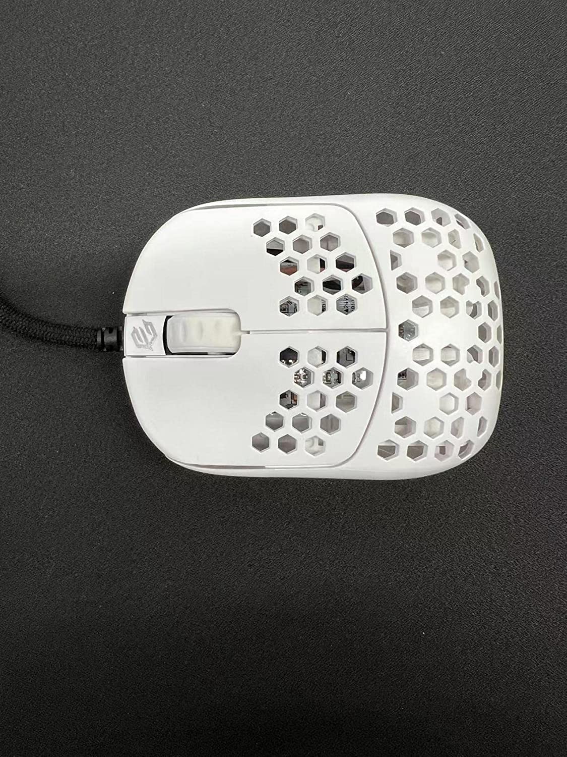 G-Wolves Hati Hsk Wired (White) Gaming Mouse Ultra Lightweight Honeycomb up to 16000 DPI - 3389 Performance Sensor (38g) (Minute-Wired-White)
