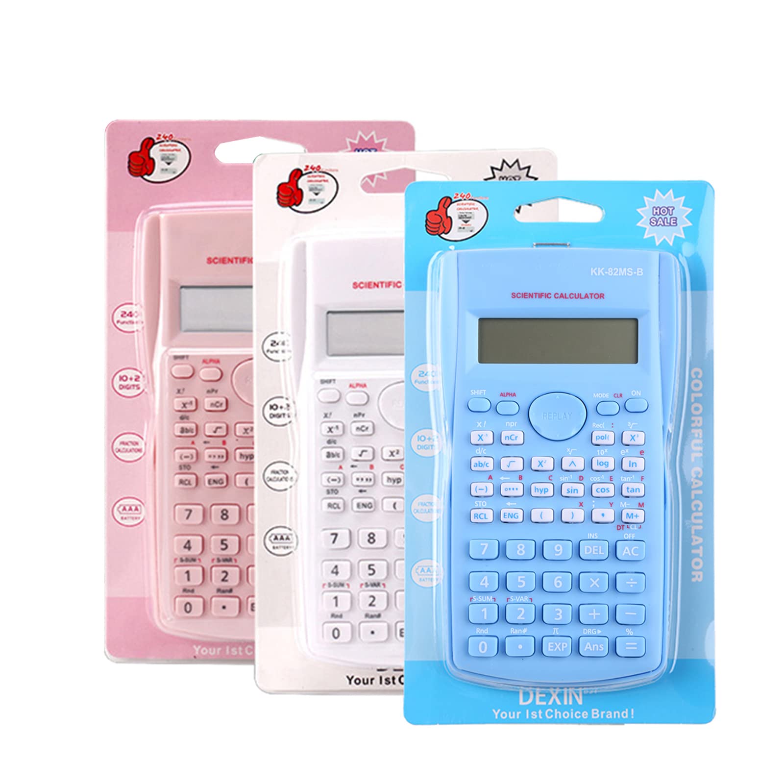 Dft Engineering Scientific Calculator, Suitable for School and Business Study Accessoires Supplies Calculator Scientific Citizen, Blue
