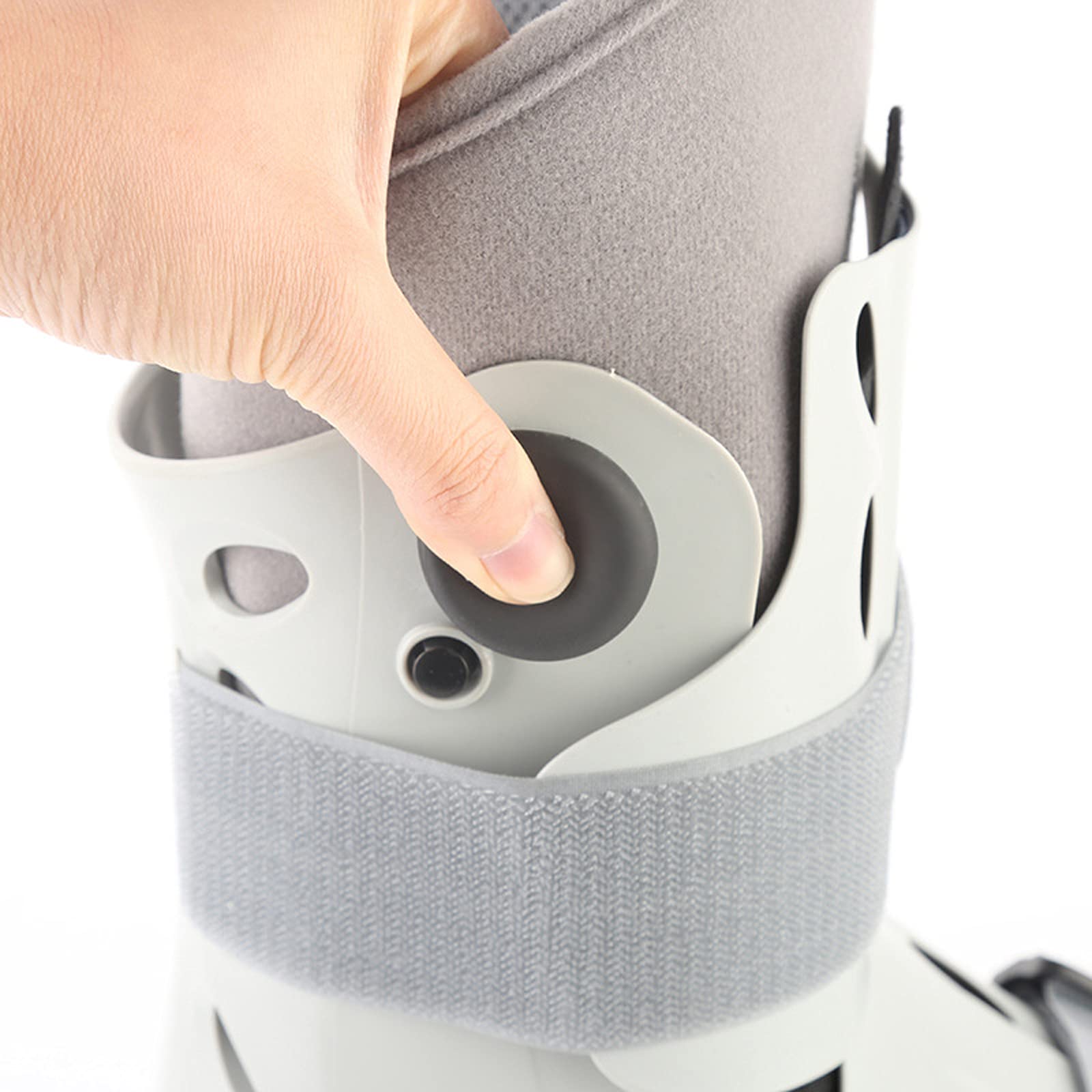 DXDUI Fracture Walking Boots Breathable Orthosis Strap Support Plantar Splint Brace for Ankle Foot Injuries Surgery Ankle Sprain Left and Right Feet White,L