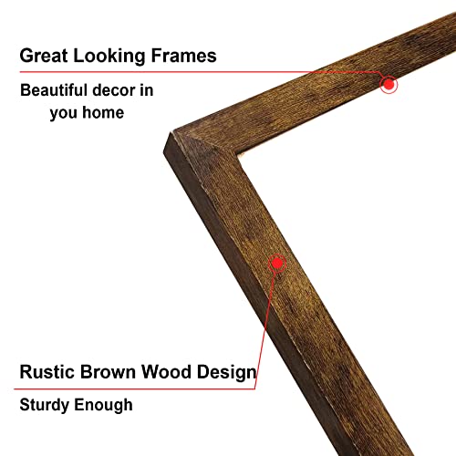 SESEAT 8x10 Picture Frame Wood Brown, Photo Frame for Wall Mounting or Tabletop, 1 Pack