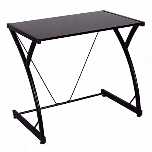 MJWDP Glass Desktop Computer Desk PC Laptop Desk Writing Study Workstation Home Desk Z Shape Desk