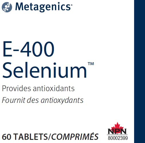 Metagenics E-400 Selenium, Antioxidant Supplement with Vitamin E to Help Support Cellular Health - 60 Tablets, 2 Month Supply