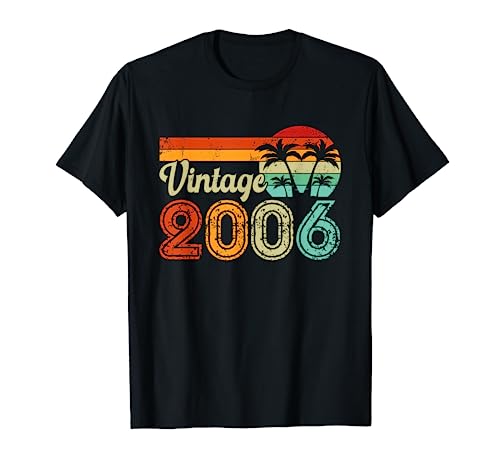 Vintage 2006 18th Birthday Gift Boys Girls 18 Year Old Retro T-Shirt
