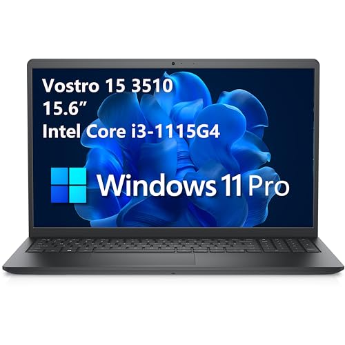 Dell Vostro 3510 15 Business Laptop Computer, 15.6" HD Display, Intel Core i3-1115G4 (Beat i5-10210U), 8GB DDR4 RAM, 256GB PCIe SSD, Intel UHD Graphics, WiFi, Bluetooth, Windows 11 Pro