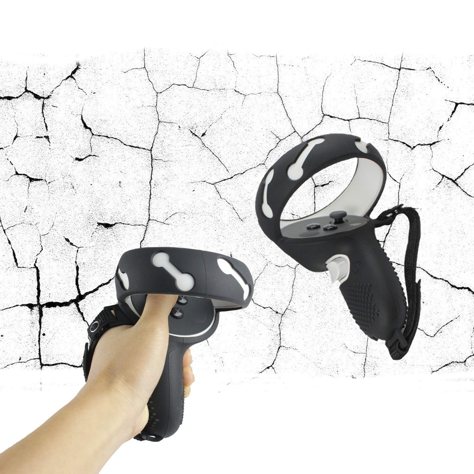 Five Piece Sets VR Face Interface and Touch Controller Grip Cover Compatible for Quest 2