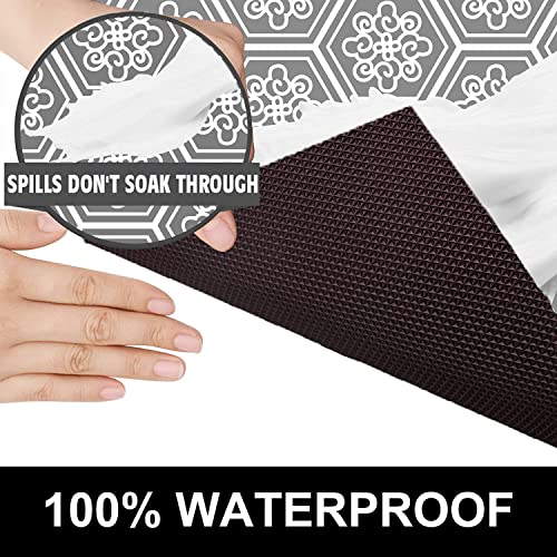 SFSGQZTZ Under The Sink Mat, 24 X 36 in, Durable & Waterproof Premium Mats to Protect Kitchen & Bathroom Cabinets, Absorbent & Easy to Clean Shelf Liner, Grey