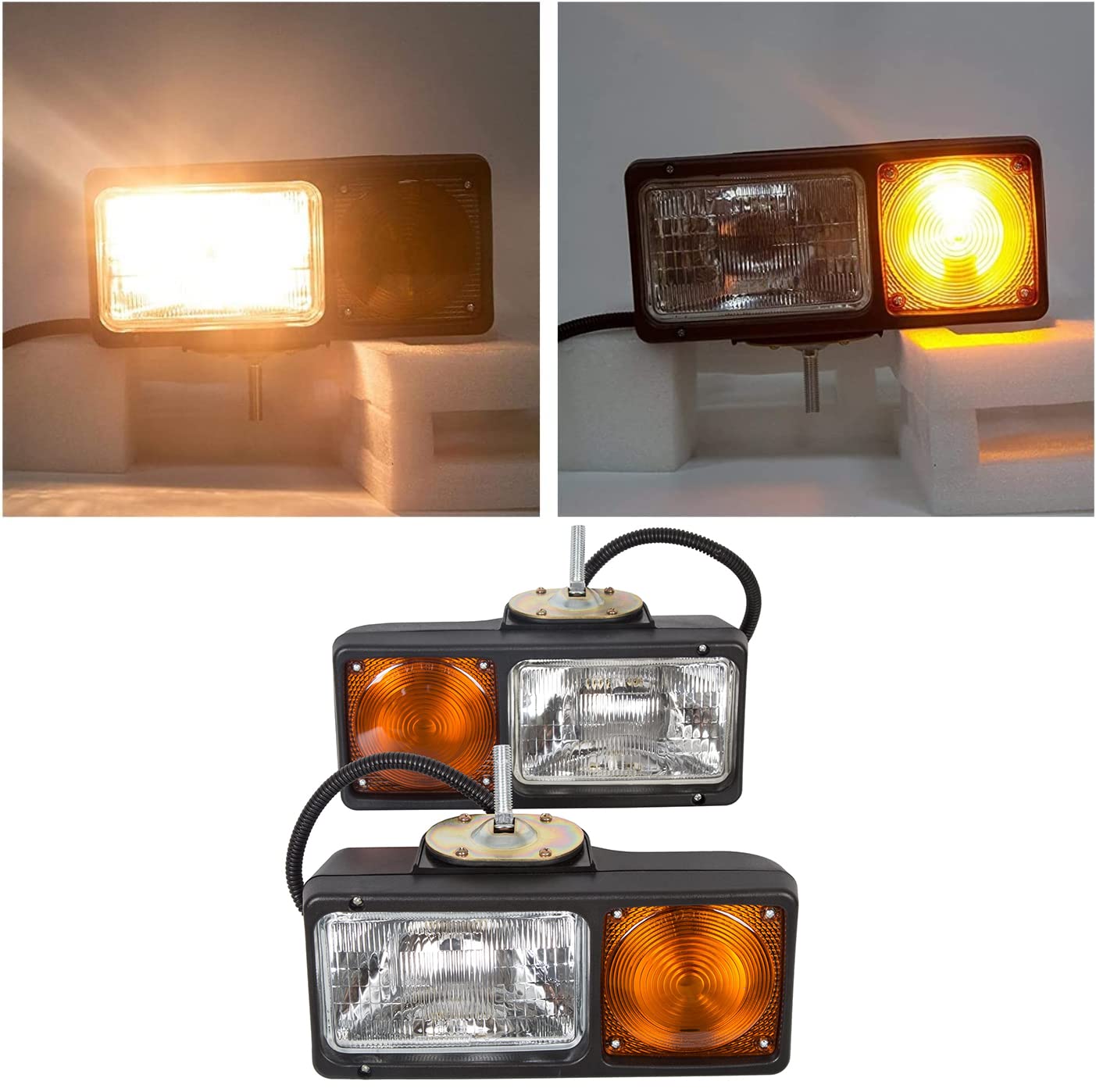 Kojem Universal Snow Plow Light Replacement for 505K On Truck & Pickup 2 Pcs Snowplow Lamp Headlight Turn Signal