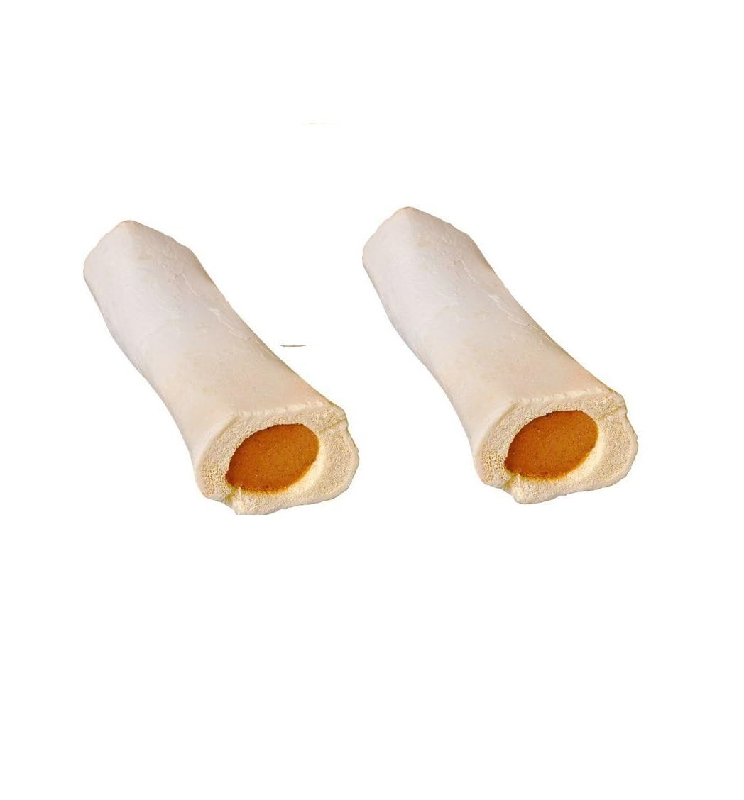 MPP Stuffed Cheese 6 Inch Shin Dog Bones Refillable Dental Chew Delicious and Nutritious (3 Bones)