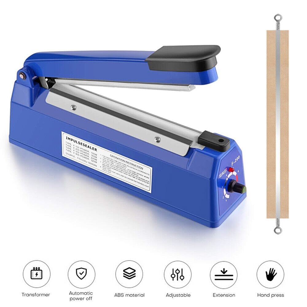 JNTKE 10 Pieces Impulse Sealer Replacement Parts,16 Inch Heat Seal Strips Replacement Element Grip Impulse Sealer Heating Element Service Spare Repair Kit for Most Hand Sealers