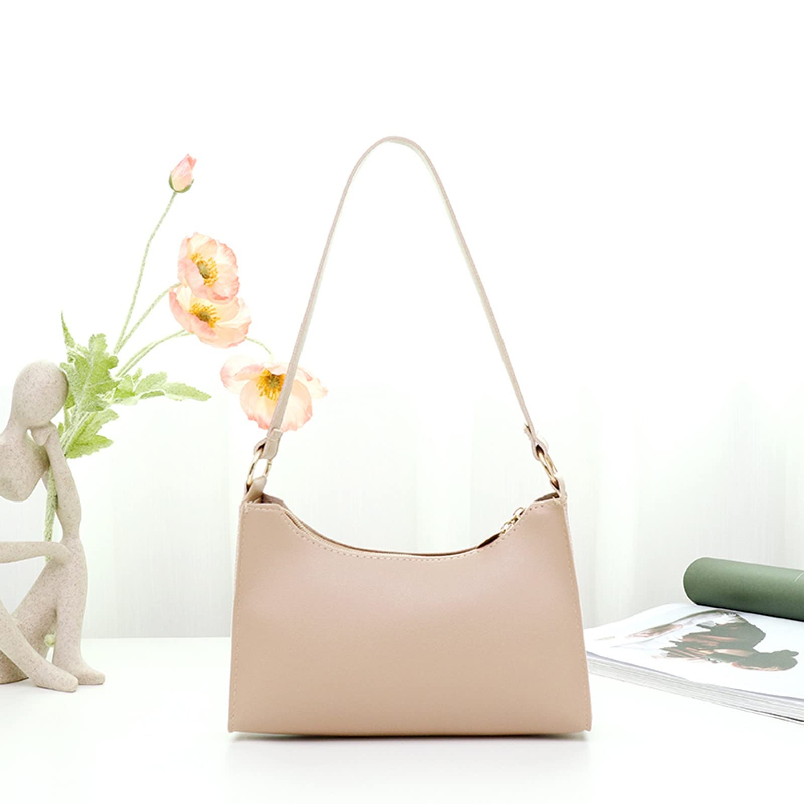 GURSAC Bags for Women Fashion Artificial Leather Solid Color Underarm Bag Handbag Phone Bag Shoulder Bag Messenger Bag