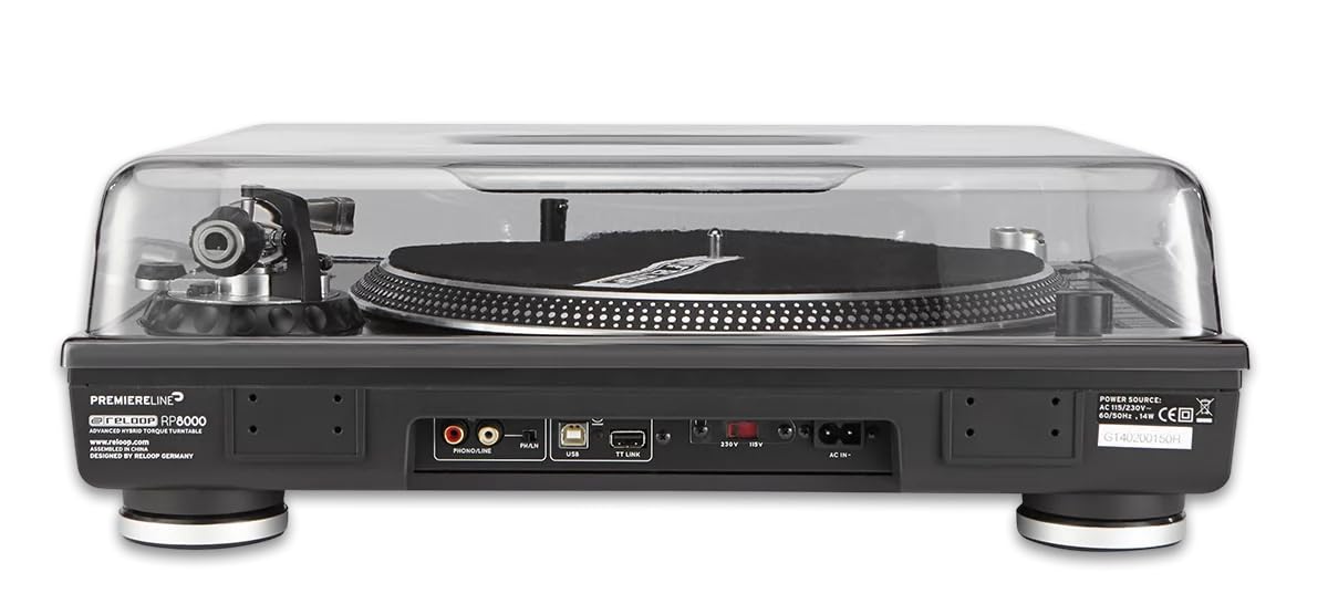 Decksaver DS-PC-RPTURNTABLE Impact Resistant Polycarbonate Cover for Reloop RP-8000 and RP-7000 Turntables
