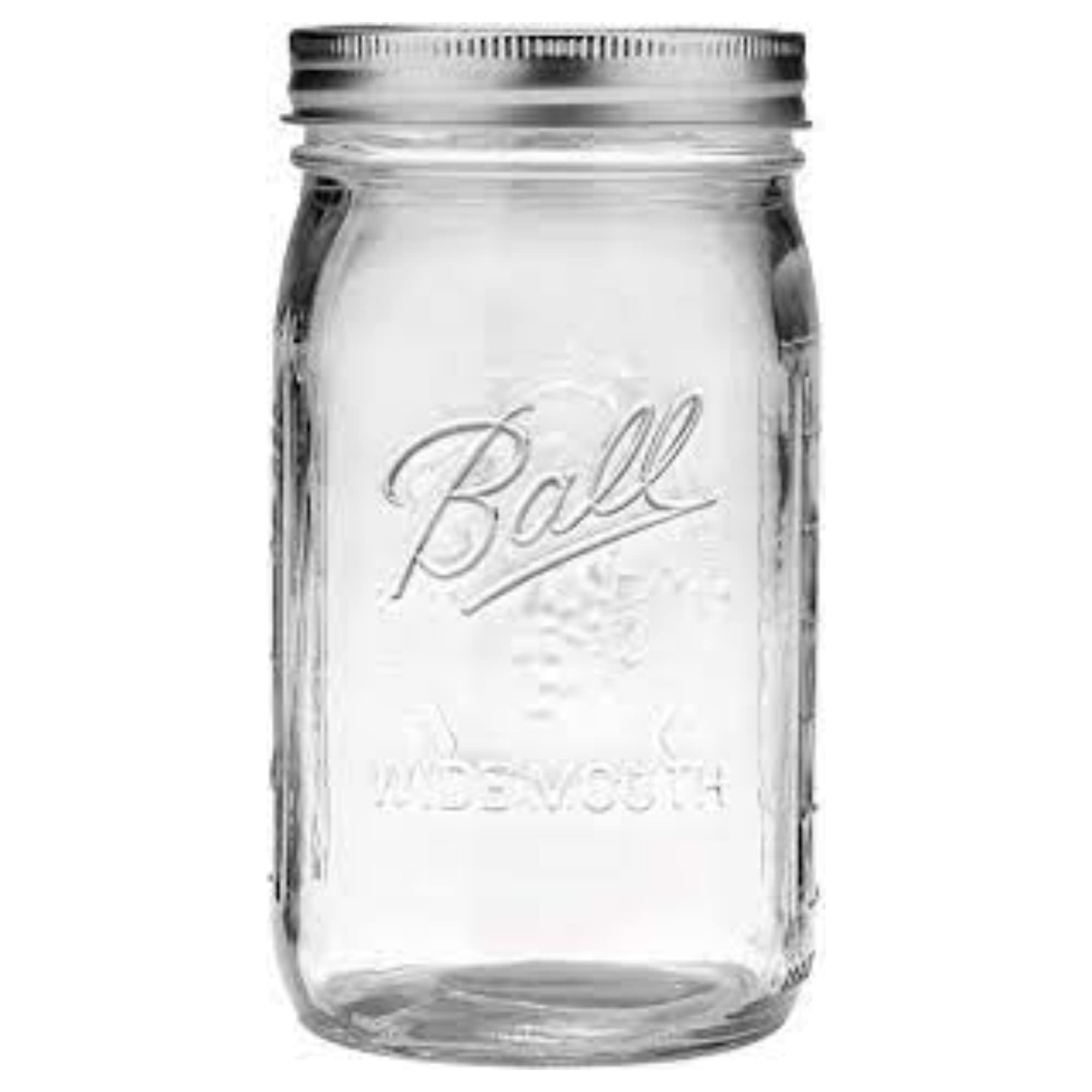 LAIBY Ball Wide Mouth Mason Jars with Lids 32 Oz (Set of 12 Jars) | Ball Canning Jars with Lids Kitchen Set 32 Ounce mason jars
