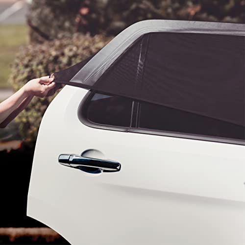 Diono Breeze 'n Shade Pack of 2 Universal Car Rear Side Window Baby Kid Pet Breathable Sun Shade Mesh Backseat, Fits Most Cars/SUVs