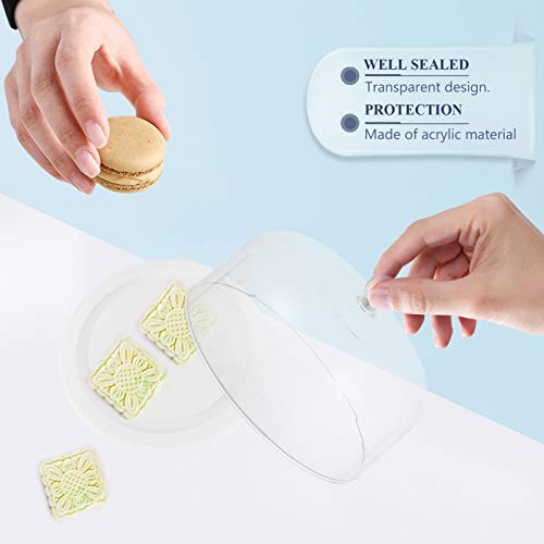 Yardwe Glass Bell Dome Glass cake display food glass dome transparent cake dome cake dome cover cover Cake Dome- Cake Dome Lid