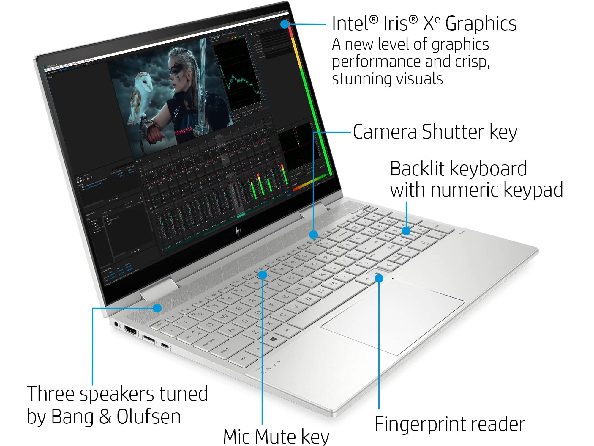 HP 2022 Newest Upgraded Envy Touch-Screen Laptops for College Student & Business, 15.6 inch FHD Computer, Intel Core i5-1135G7, 16GB RAM, 2TB SSD, Backlit KB, HDMI, Webcam, Windows 10, ROKC HDMI