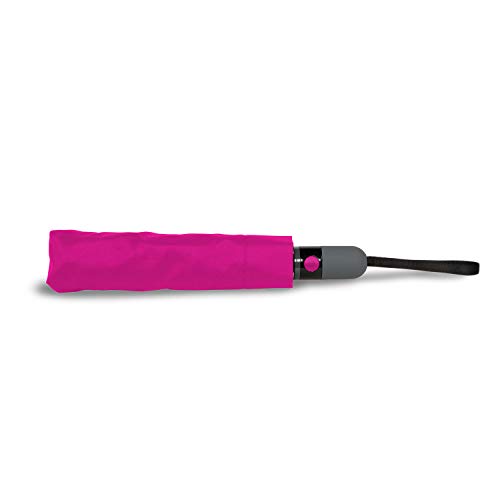 ShedRain Unbelievabrella Inverted, Upside Down, Automatic Open & Close Car Umbrella – Windproof & Rainproof - Heavy Duty, Double Layer Reverse Canopy Protects Men & Women from Outdoor Wind & Rain (Hot Pink)