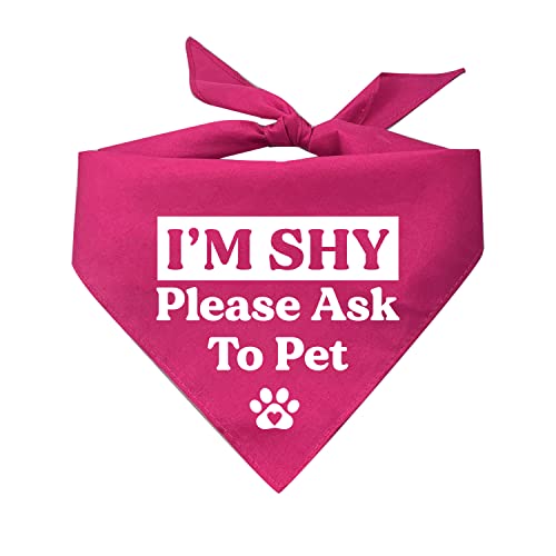 Iām Shy Please Ask to Pet Dog Bandana (Assorted Colors)