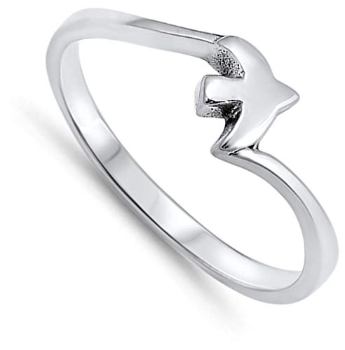 Dove Bird Christian Love Hope Purity Ring .925 Sterling Silver Band Size 6