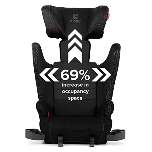 Diono Monterey XT Latch 2 in 1 High Back Booster Car Seat with Expandable Height & Width, Side Impact Protection, 8 Years 1 Booster, Black